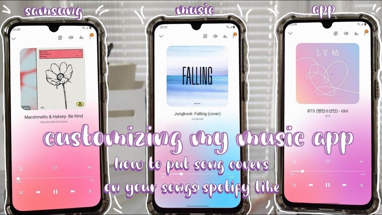 how to put song photo covers on your music app | spotify like ...