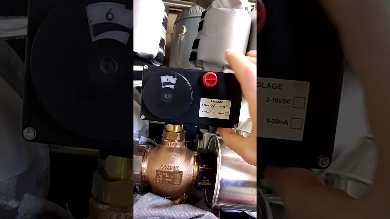 Réglage Servomoteur V3V Samson 5824-20 sur Départ ECS (Eau chaude ...