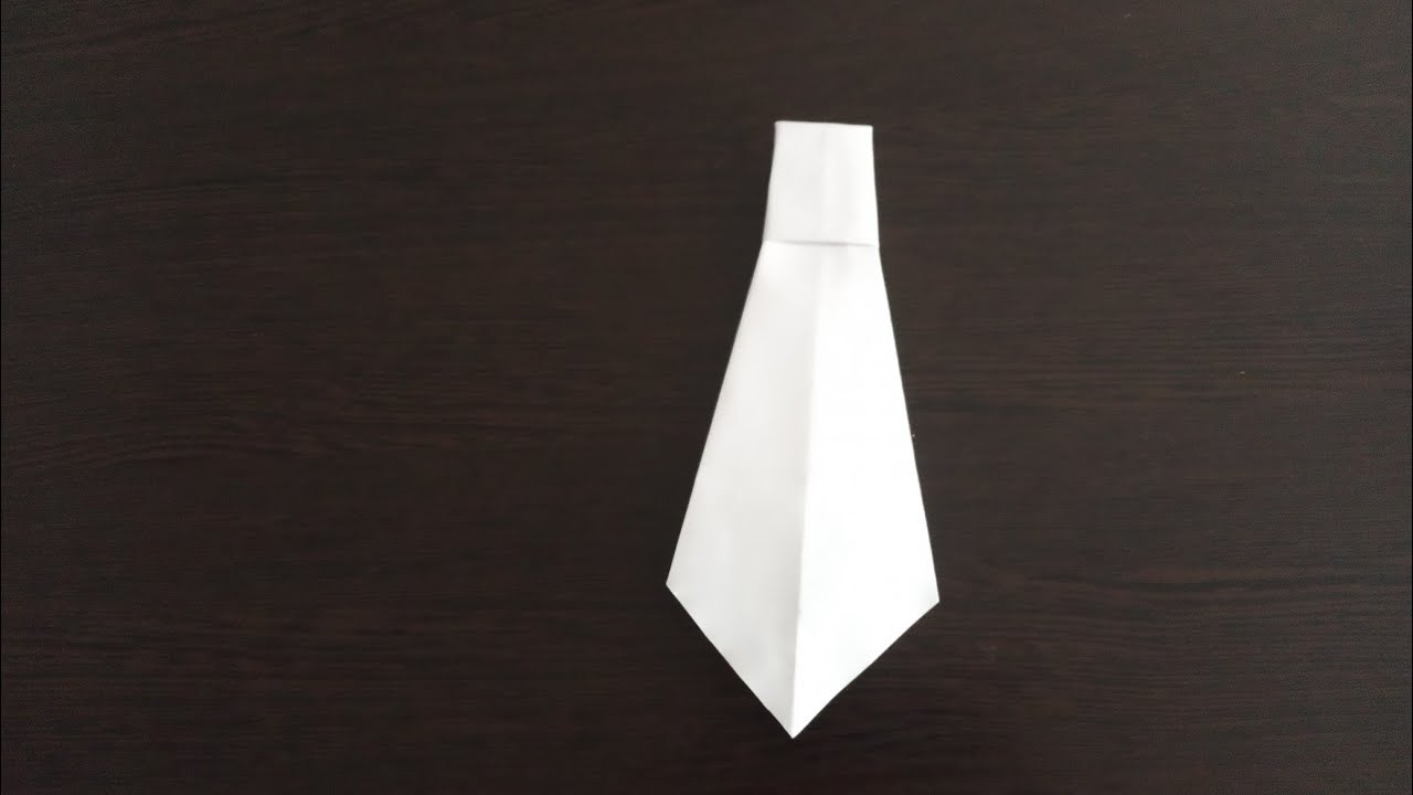 Making a tie of paper without glue - YouTube