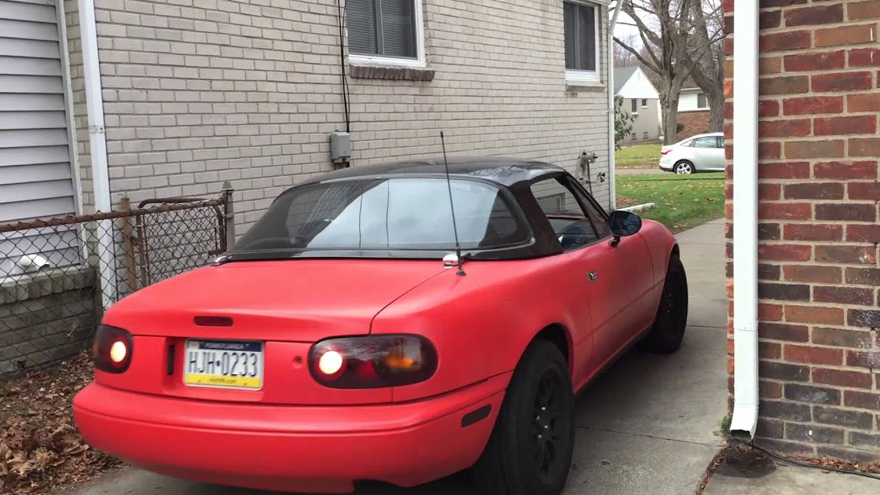 1990 Turbo Miata with Magnaflow 12578 Muffler - YouTube
