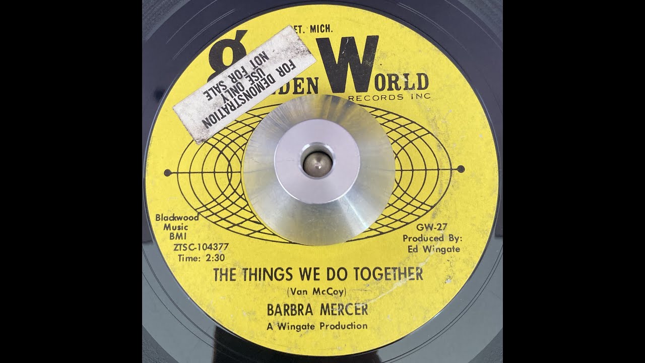 Barbra Mercer The Things we do Together - YouTube