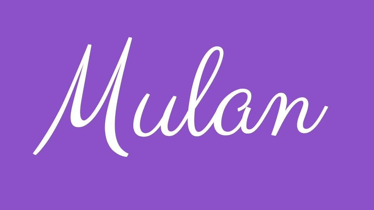 Learn how to Sign the Name Mulan Stylishly in Cursive Writing - YouTube