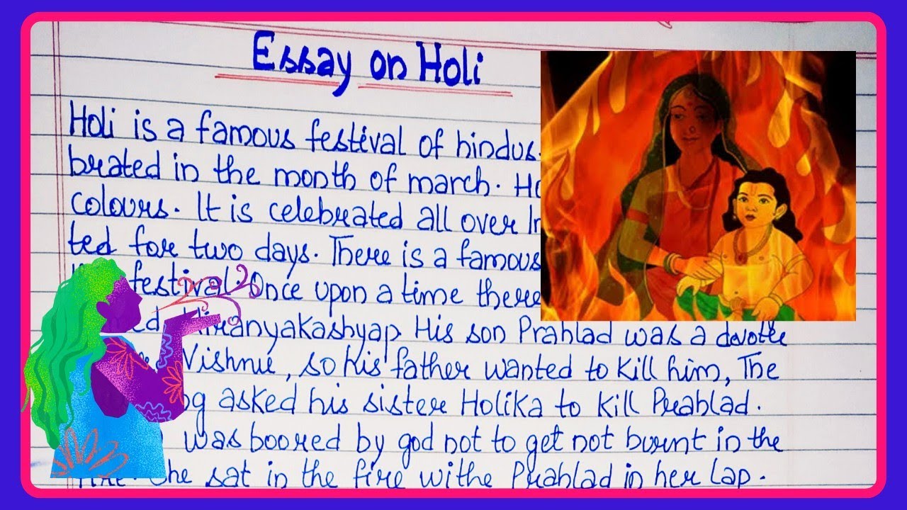 Essay On Holi In English/Holi Essay Writing In English-Learn - YouTube