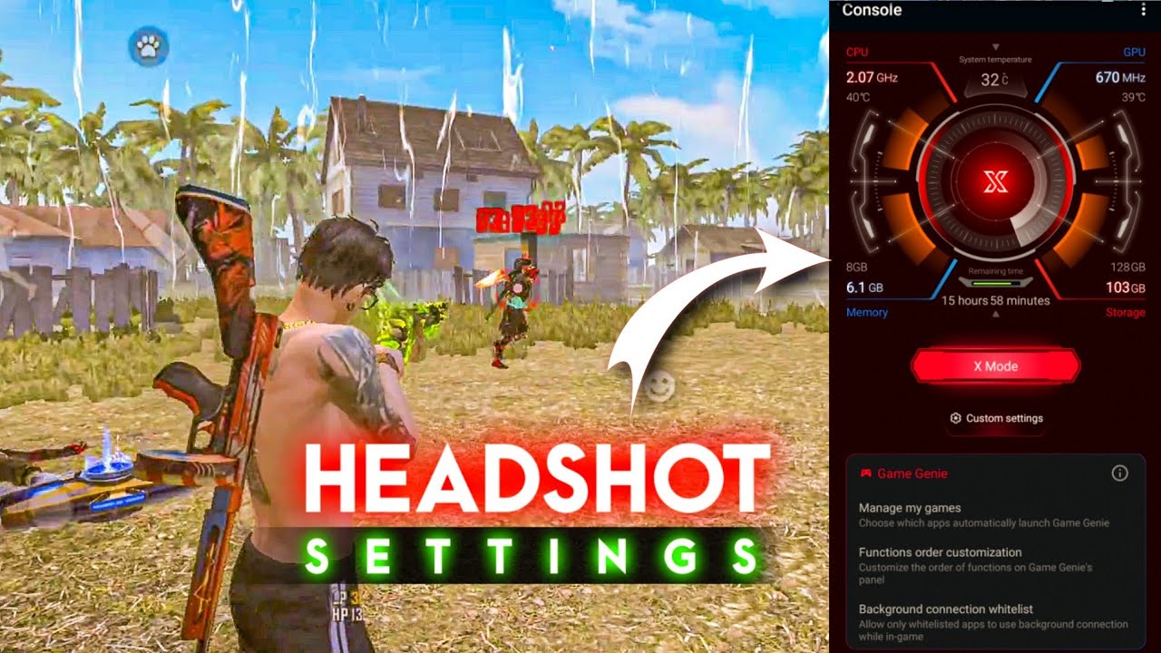 HEADSHOT SETTINGS FREE FIRE // FREE FIRE NEW HEADSHOT SETTINGS 😲 - YouTube