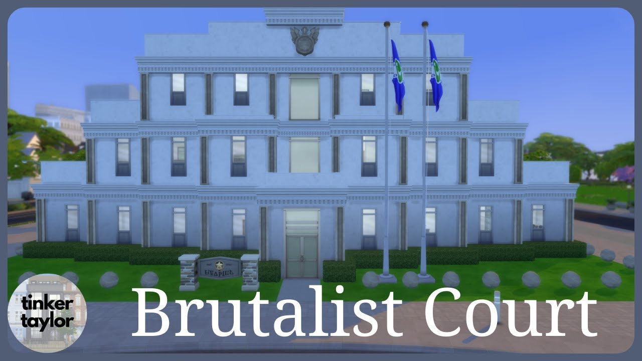Brutalist Court House and Police Station || Sims 4 Build - YouTube
