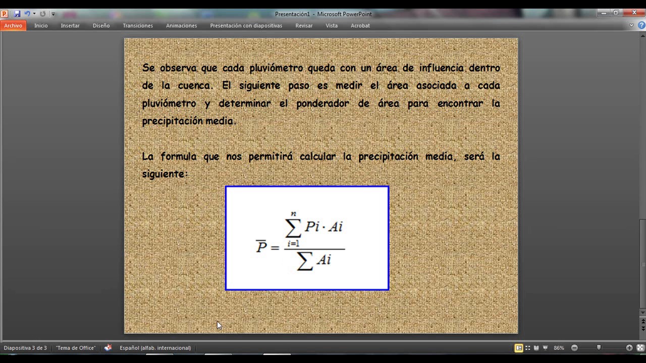 calcular la precipitacion media con poligonos Thiessen - YouTube