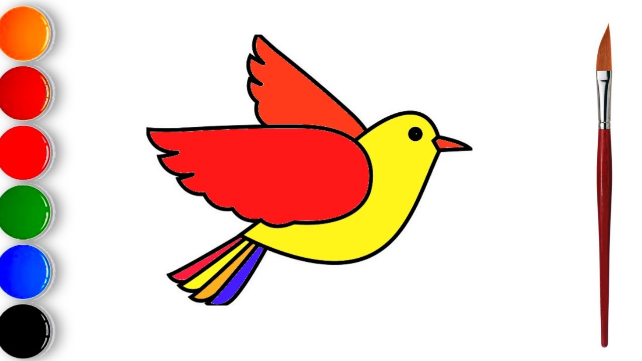 CÓMO DIBUJAR UN PÁJARO SIMPLE - YouTube