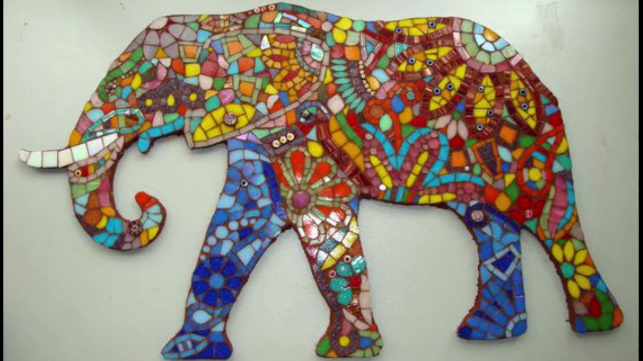 Best mosaic elephant art - YouTube