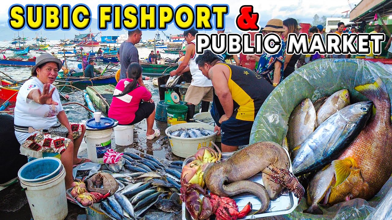 Exploring Subic FISH PORT and PUBLIC MARKET | Huge Market where stalls ...