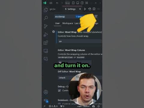 Toggle Word Wrap in VS Code 💡 #vscode #vscodetips #visualstudiocode #webdevelopment - YouTube
