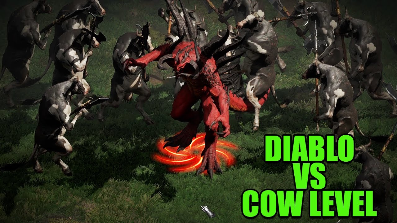 Diablo vs The Secret Cow Level – Diablo 2 Resurrected Battle - YouTube