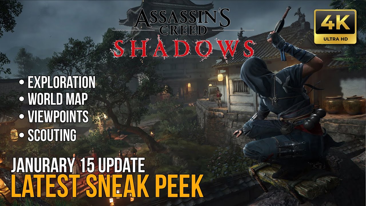 Assassin's Creed Shadows - 3 Minutes Sneak Peak | Explorations, Maps ...