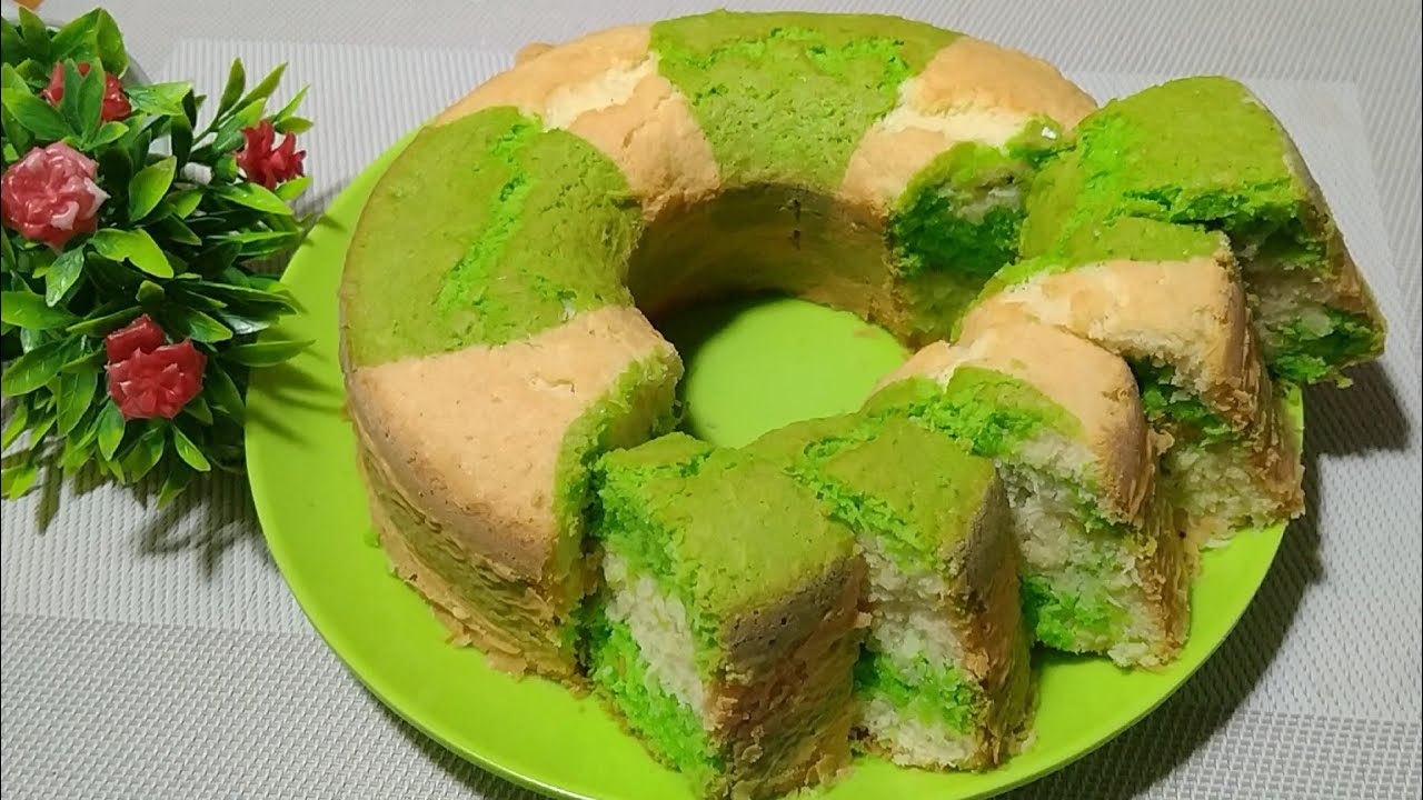 Resep Bolu Kelapa Pandan 2 telur | Olahan Kelapa Parut | How to Make ...
