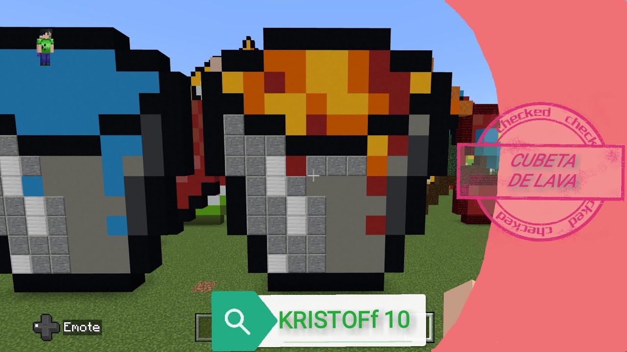 PIXEL ART DE CUBETA DE LAVA DE MINECRAFT 🔥 - YouTube