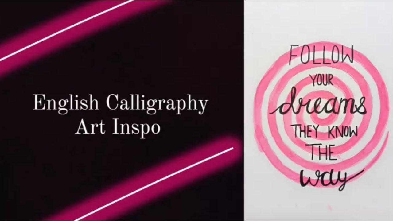 English Calligraphy Art Inspo - YouTube