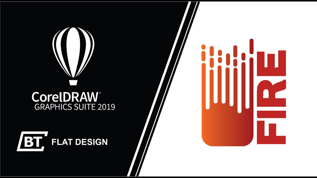 FLAT DESIGN IN COREL DRAW 2019 - YouTube