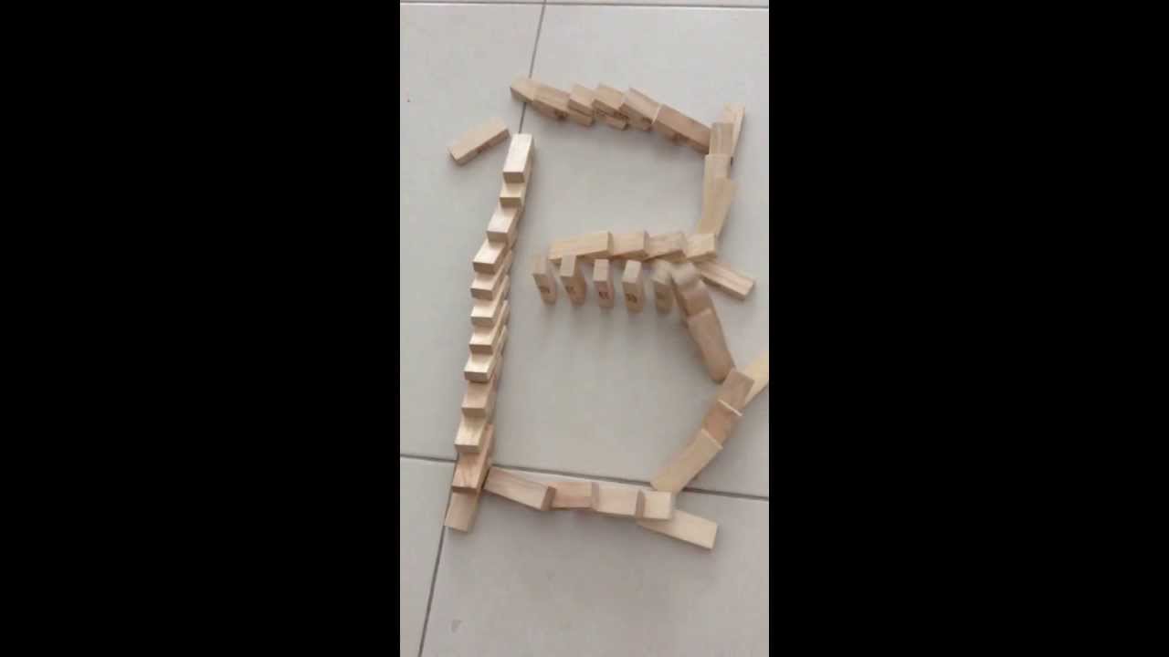 DOMINOS using JENGA blocks. Alphabet B - YouTube