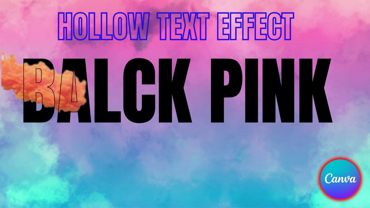 Hollow text Effect in Canva | Outlined Text - YouTube