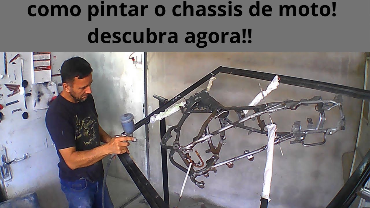 como pintar o chassis de moto do jeito certo. - YouTube