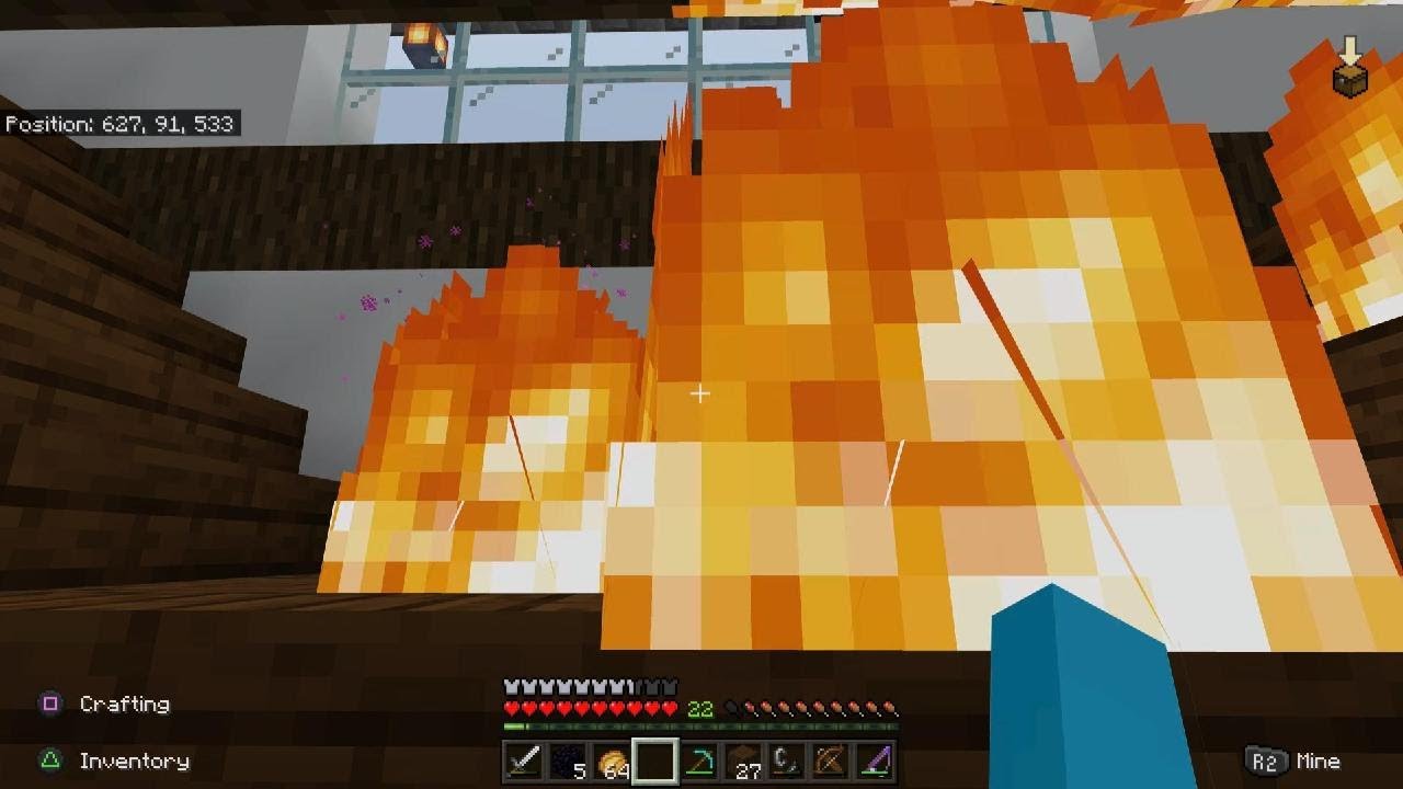 Minecraft House Fire (GONE WRONG) - YouTube