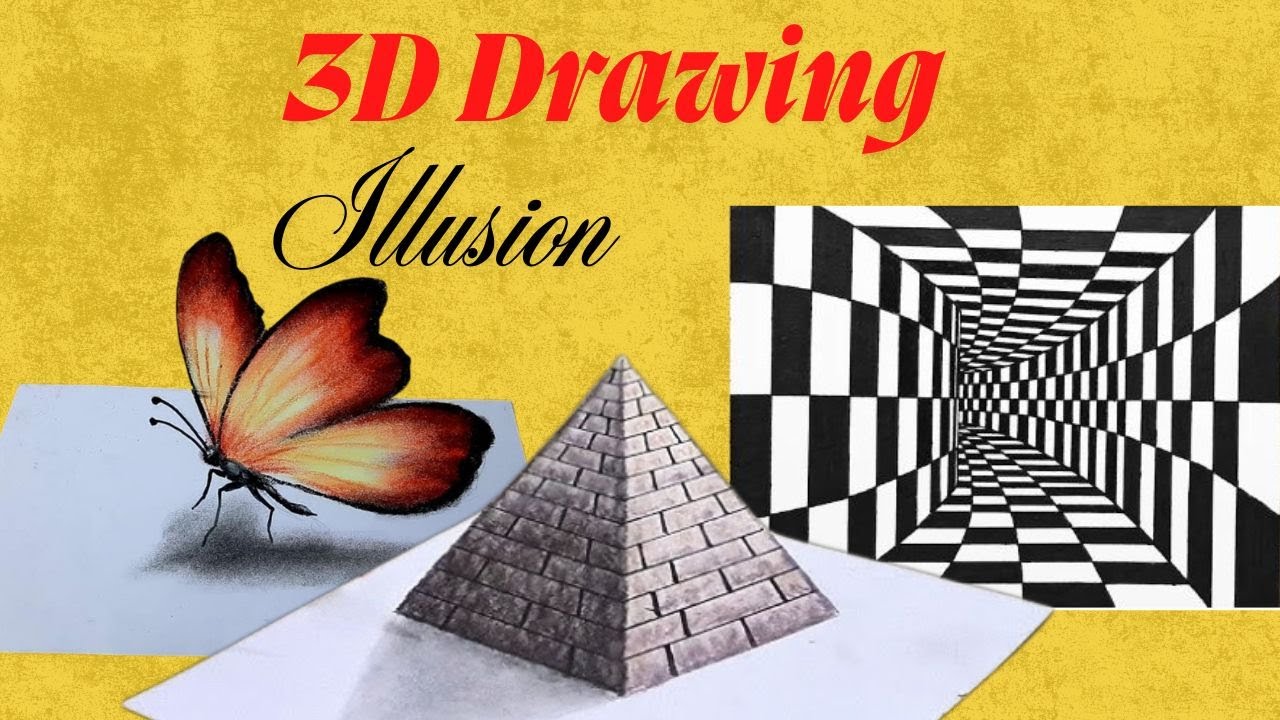 3 Easy 3D Drawing Tutorials! 😱 Step-by-Step Optical Illusion Art - YouTube