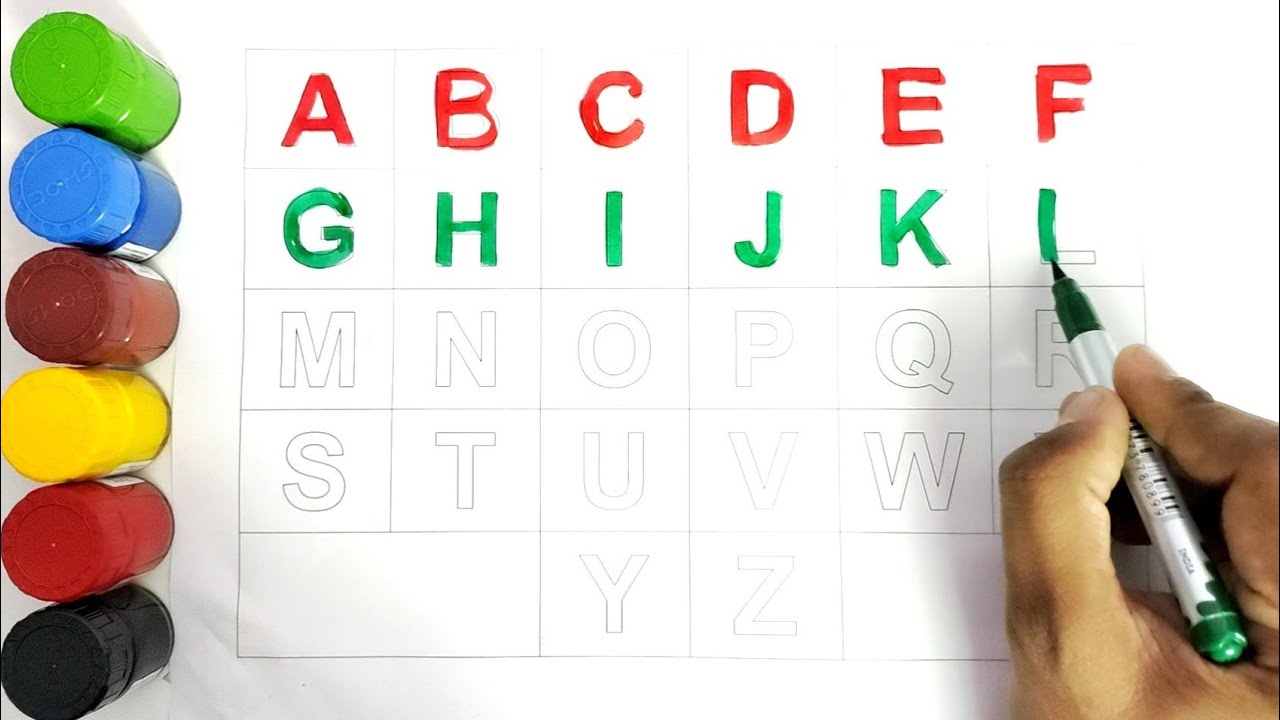 ABCD for Kids | Alphabet writing for kids | A to Z | Write the alphabet ...