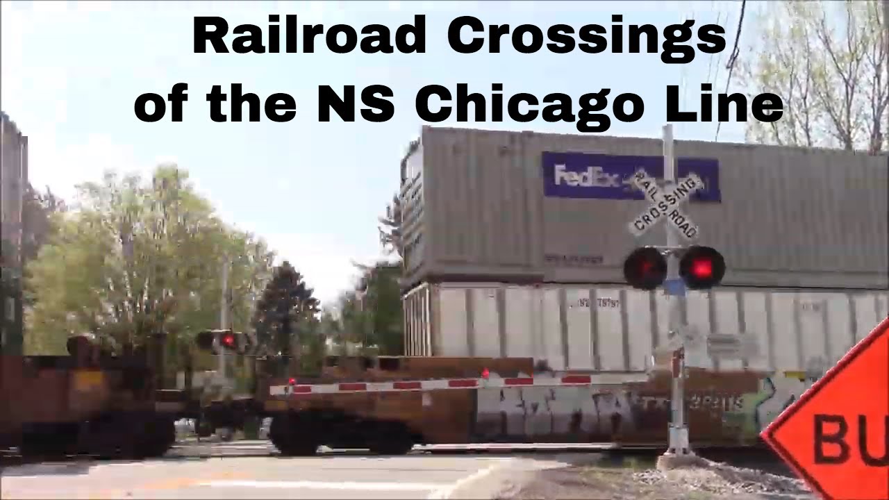 Railroad Crossings of the NS Chicago Line 2017 Part 1 - YouTube