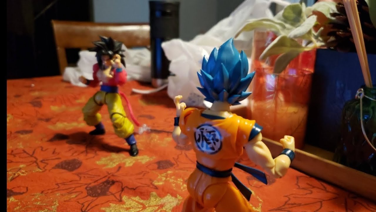 goku vs gt goku (stop motion) - YouTube