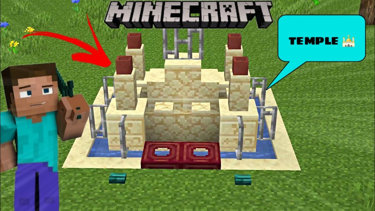 How to build a Small TEMPLE 🕌 in Minecraft !! ( Desert ) - YouTube