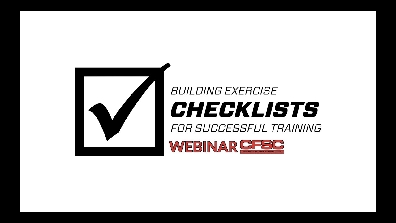 CFSC Brasil Webinar - Brendon Rearick / Exercise Checklists - YouTube