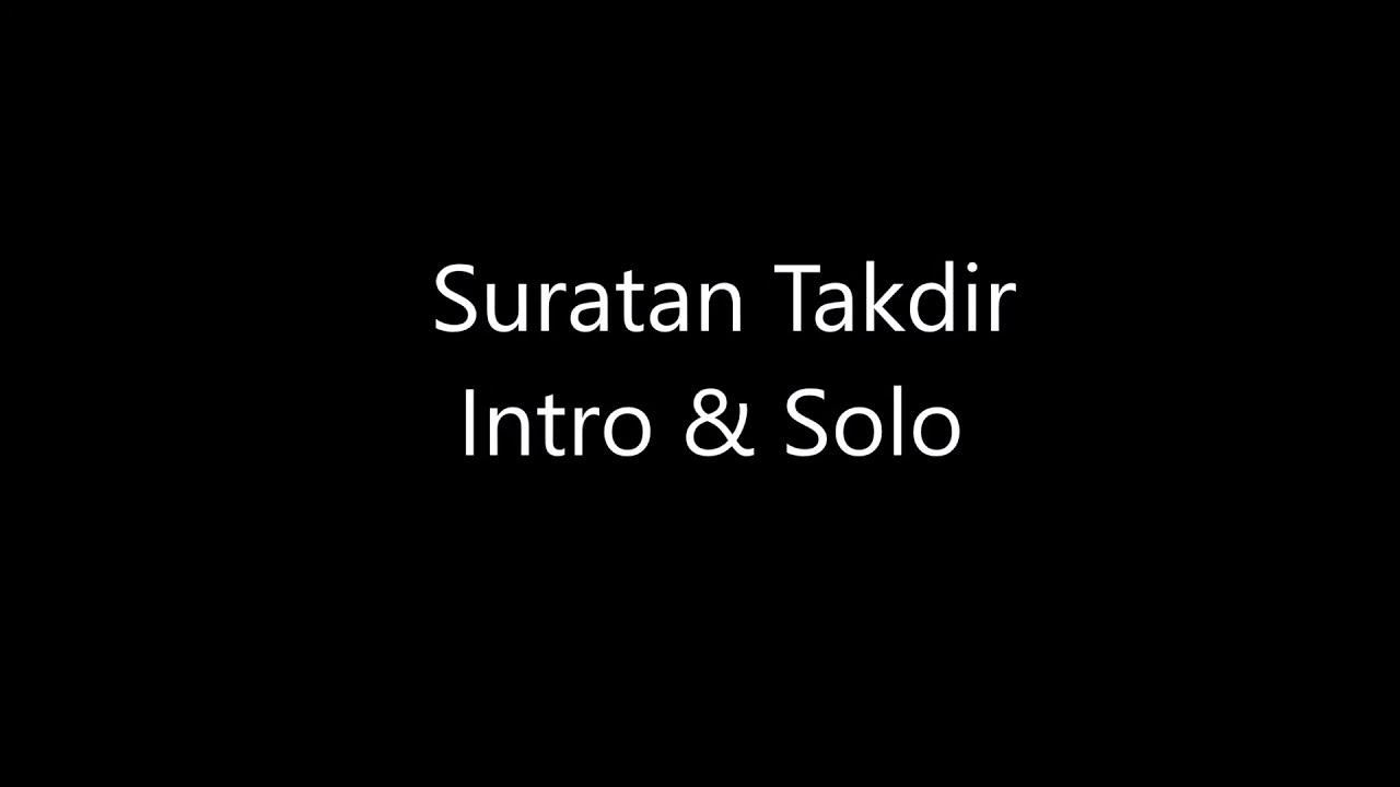 Suratan takdir guitar solo - YouTube