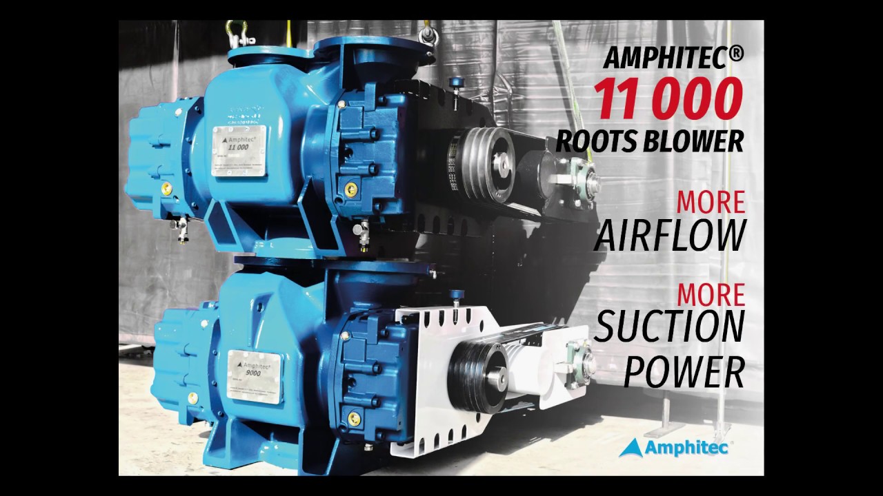 Amphitec vacuum equipment | 11000 Roots Blower Pump - YouTube