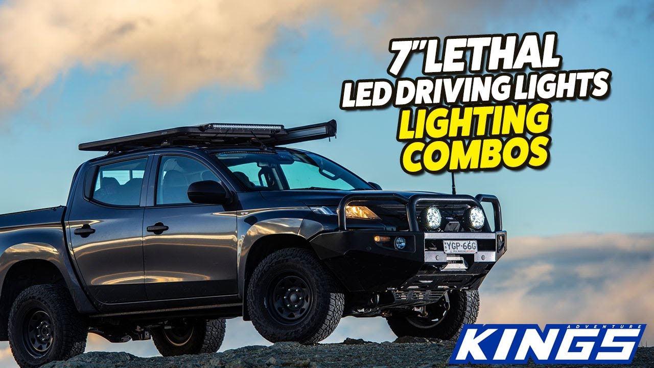 Adventure Kings 7'' Lethal LED Driving Lights Combos & Packs - YouTube