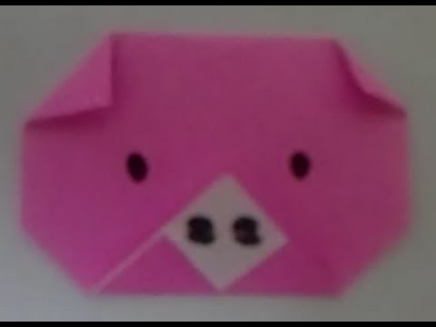 Origami Pig face - YouTube