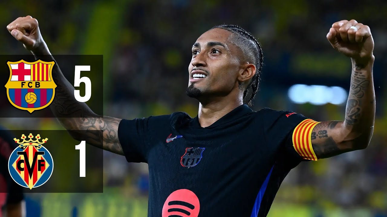 Barcelona wins 5-1 against Villareal! Lewa/Raphinha Braces, Yamal’s ...