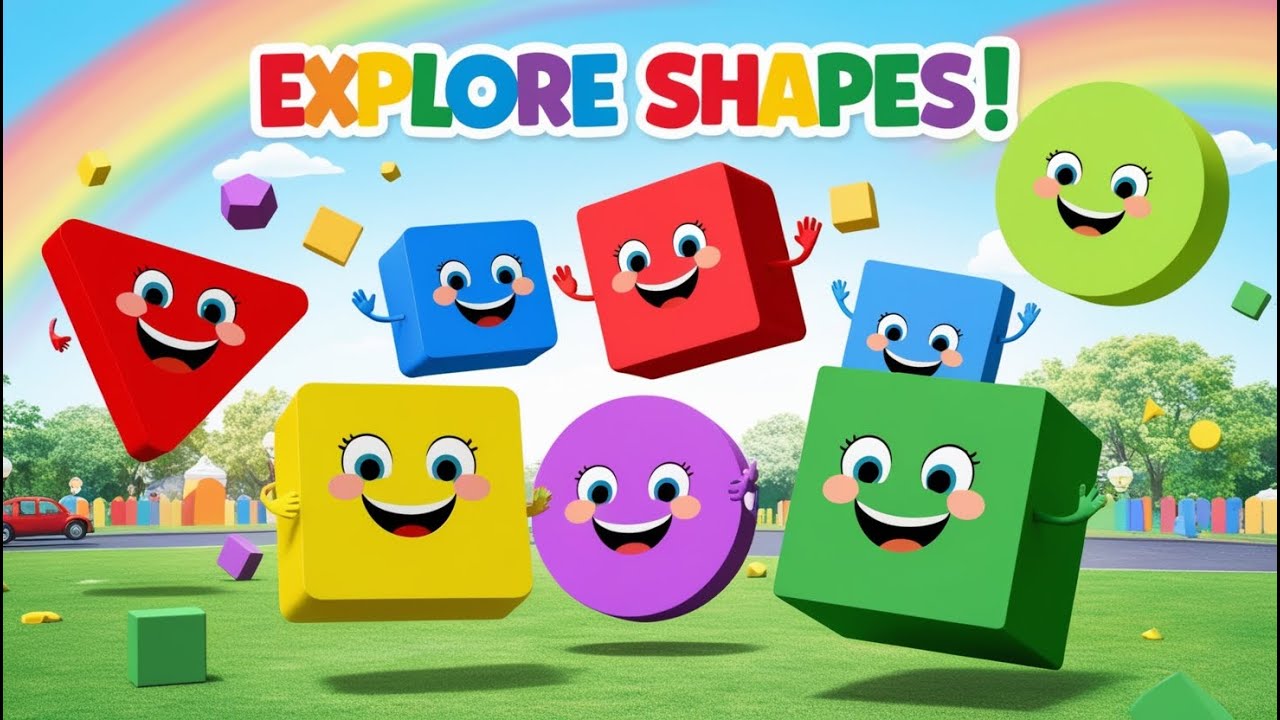 Let's Explore Shapes! Learn Triangles, Squares, Circles#rhymes# ...