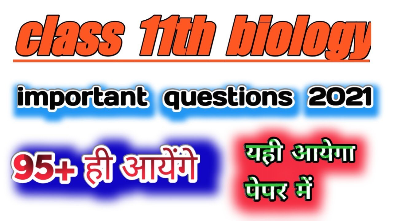 class 11 biology important questions 2021||biology important question ...