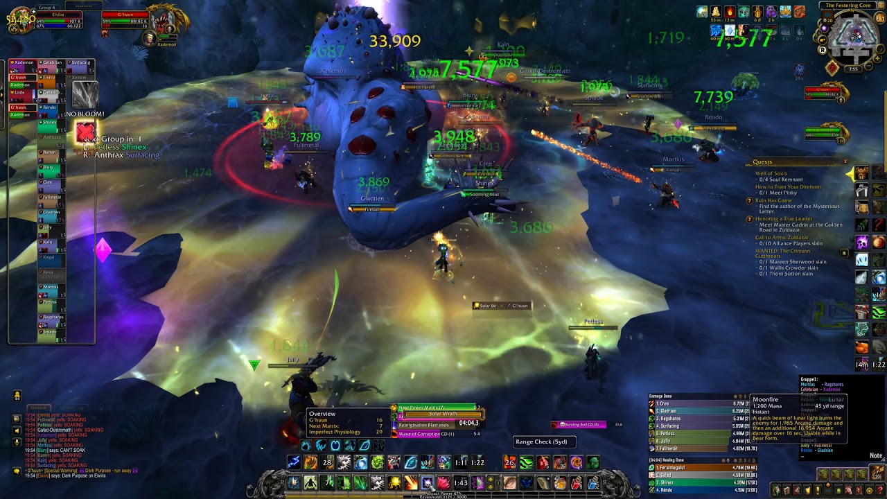 Unic Mythic Ghuun firstkill resto druid POV - YouTube