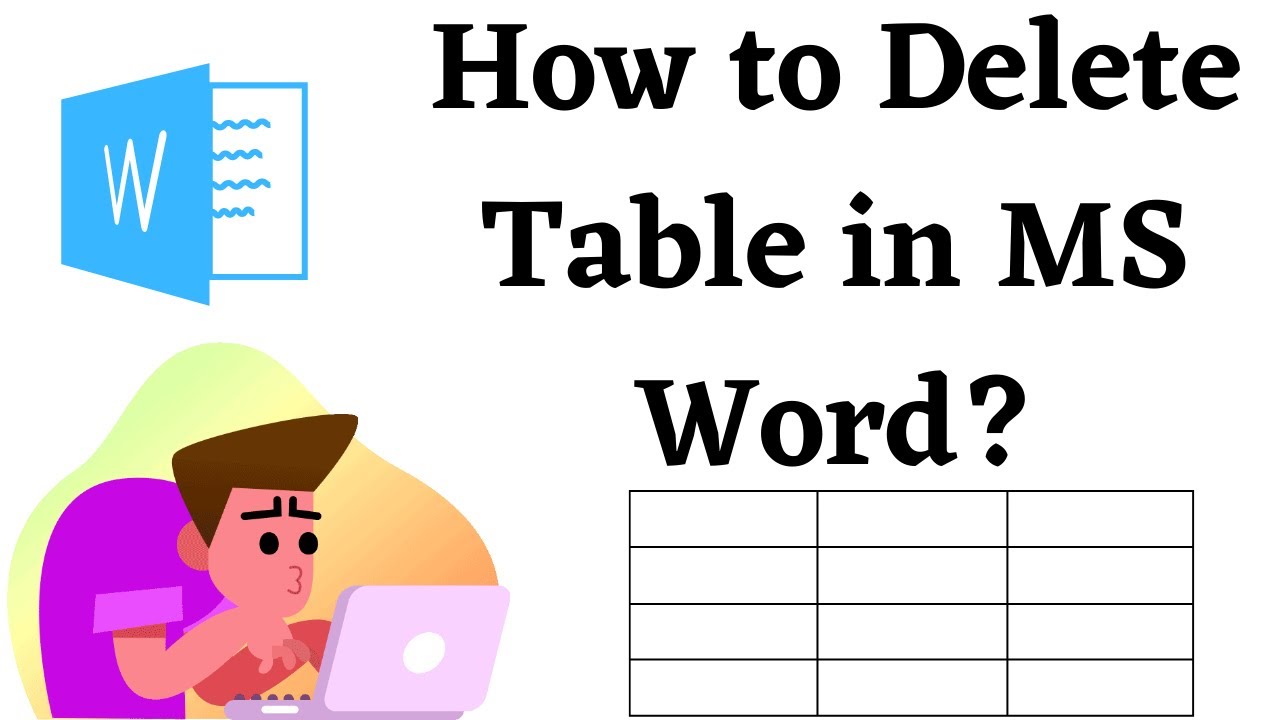 How To Delete Table In MS Word MS Word YouTube How To Delete Table In MS Word MS Word YouTube