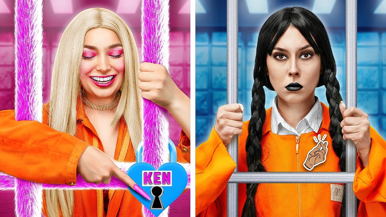 S’échapper de la prison avec Barbie & Mercredi 🖤 Astuces et astuces de ...