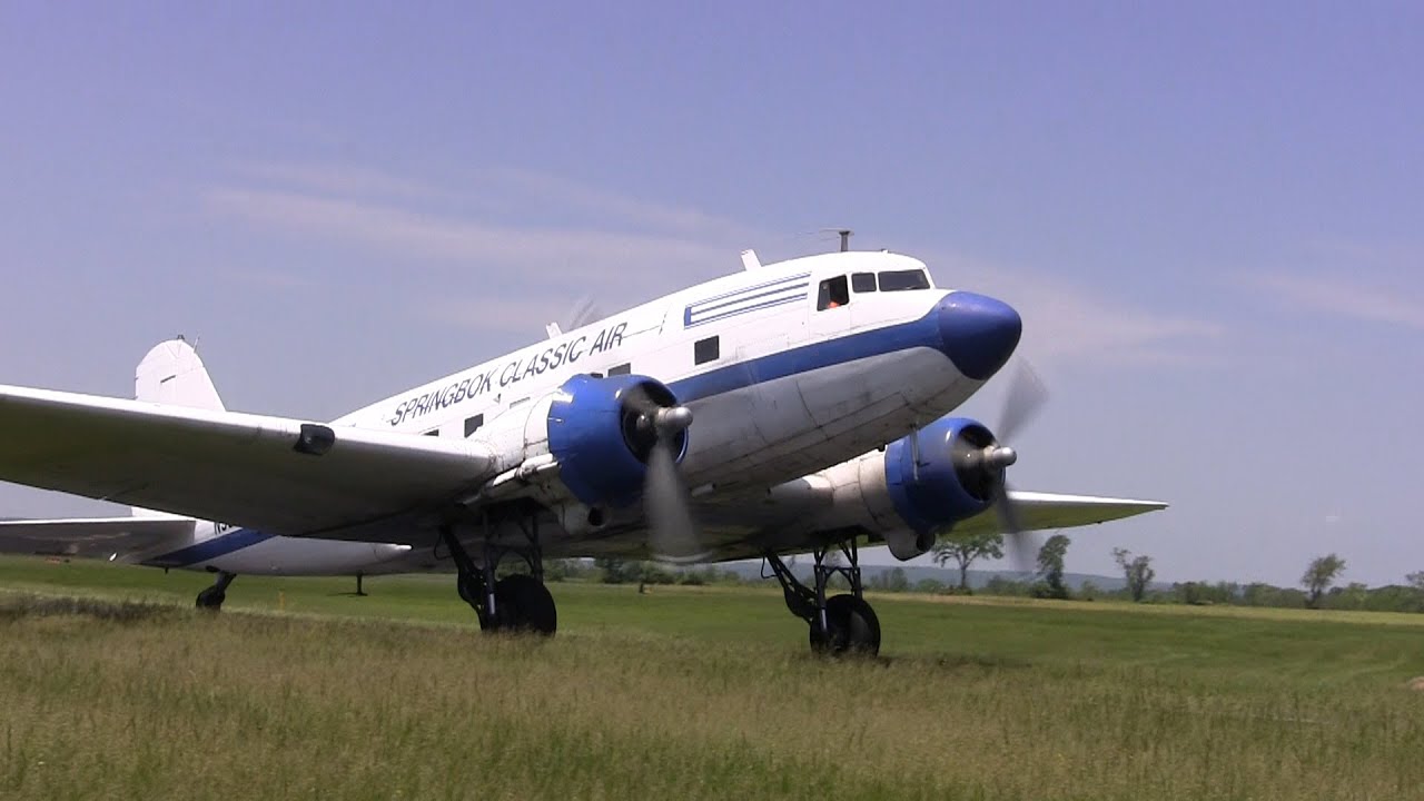 DC-3 Start-up Take-off and Landing. Princeton Airport - YouTube