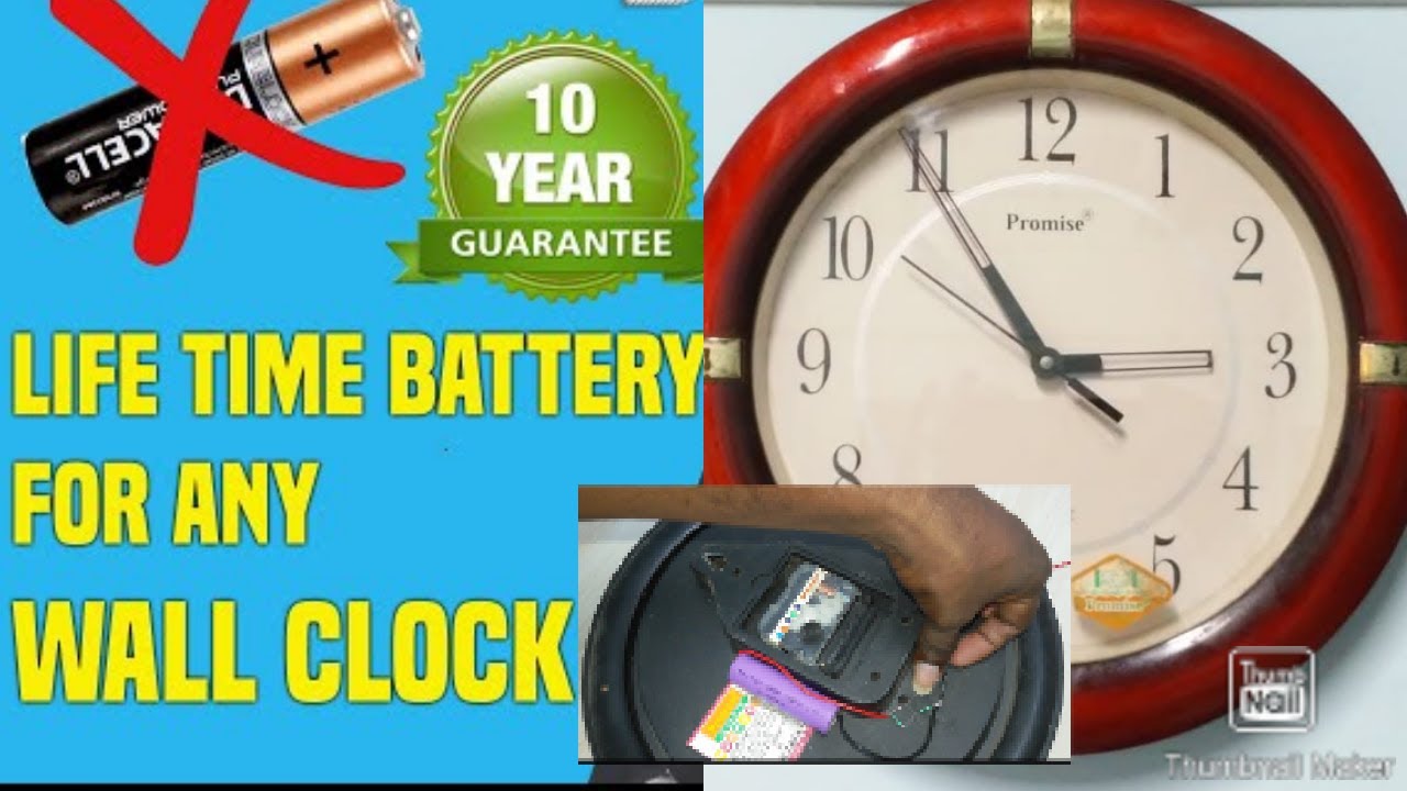 Lifetime battery for any wall clock 👨‍🔧project 3.7v to 1.5 v converter ...