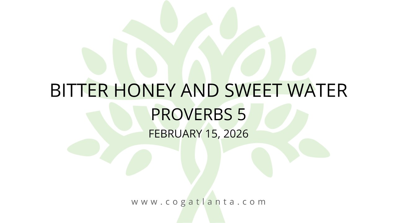 Bitter Honey and Sweet Water (Proverbs 5) - YouTube
