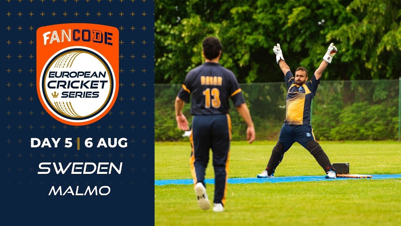 🔴 FanCode European Cricket Series Sweden, Malmo Day 5 | Cricket Live ...