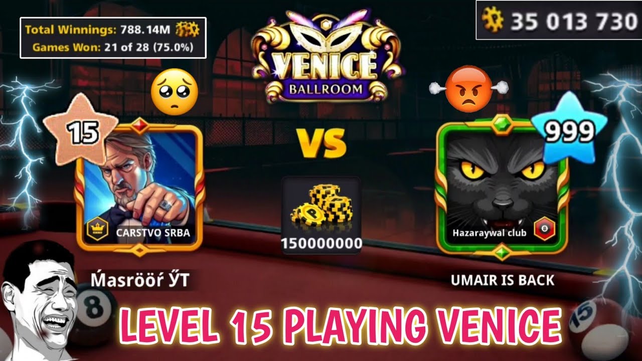 Level 15 in VENICE Table - OMG 😳 WORLD RECORD 😎 Risked All 150M Coins 🥹 ...