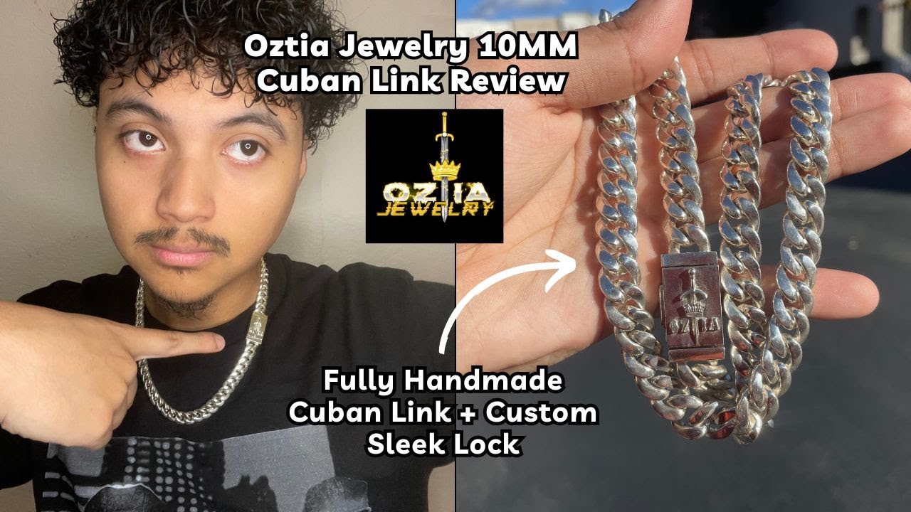 10MM Handmade Cuban Link Chain Review Oztia Jewelry! - YouTube