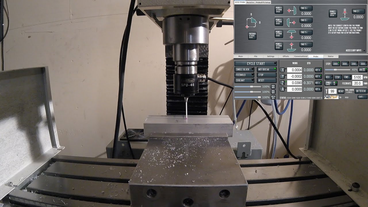 Pathpilot Probe Routines On G0704 Cnc Youtube