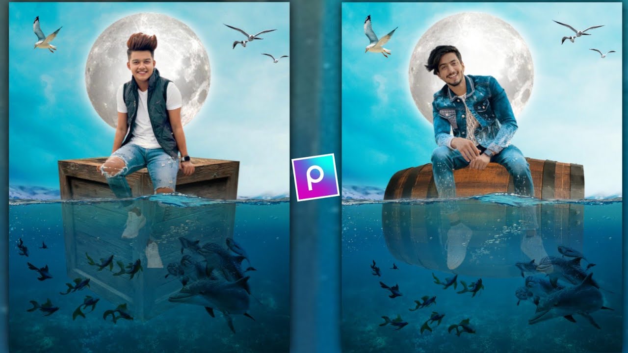 Underwater Photo Editing Tutorial in Picsart | Picsart Photo Editing ...