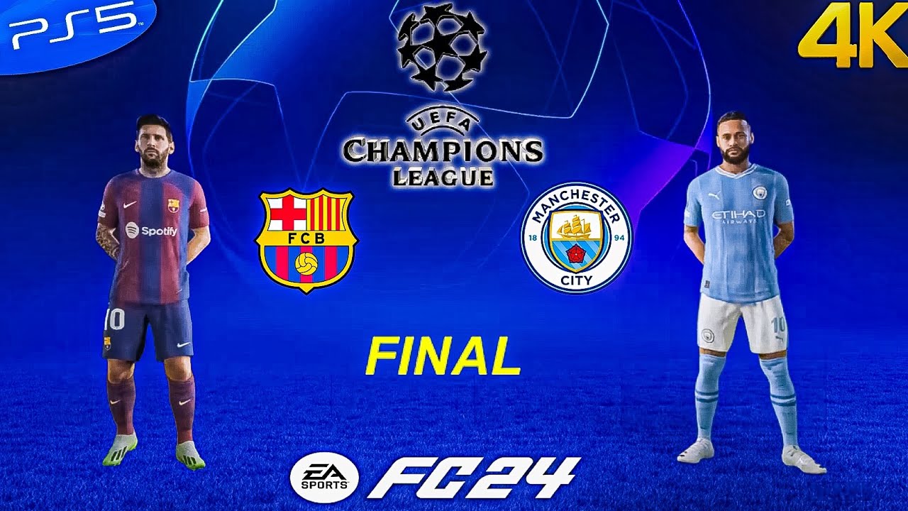 Fc 24😱 Fc Barcelona Vs Manchester City Ft Messi Neymar Champions
