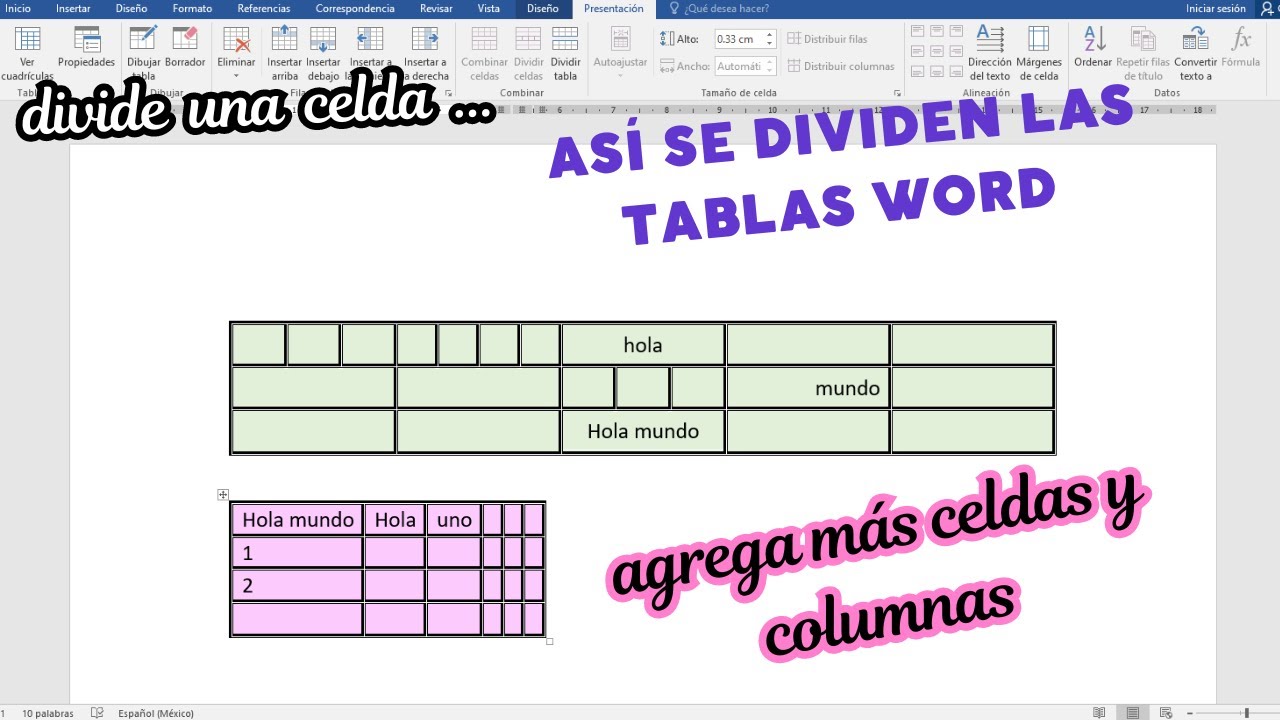 Cómo Dividir Una Tabla en Dos en Word 😎 - YouTube